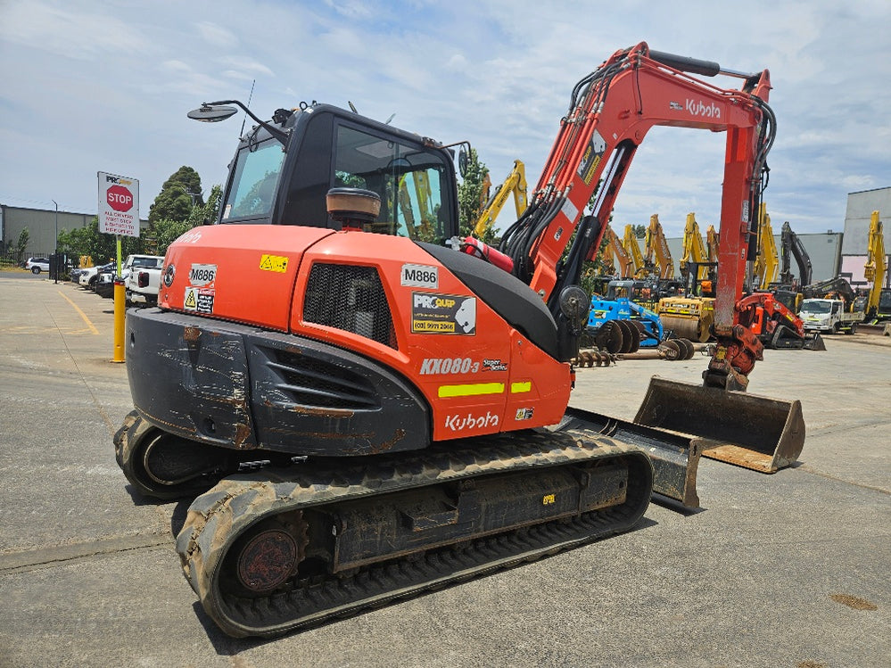 2022 KUBOTA KX080 8.4T EXCAVATOR (M886) WITH TILT HITCH, BUCKETS, 1890 ...