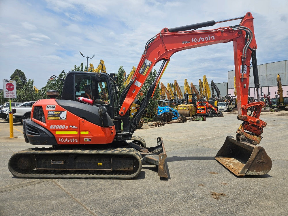 2022 KUBOTA KX080 8.4T EXCAVATOR (M886) WITH TILT HITCH, BUCKETS, 1890 ...