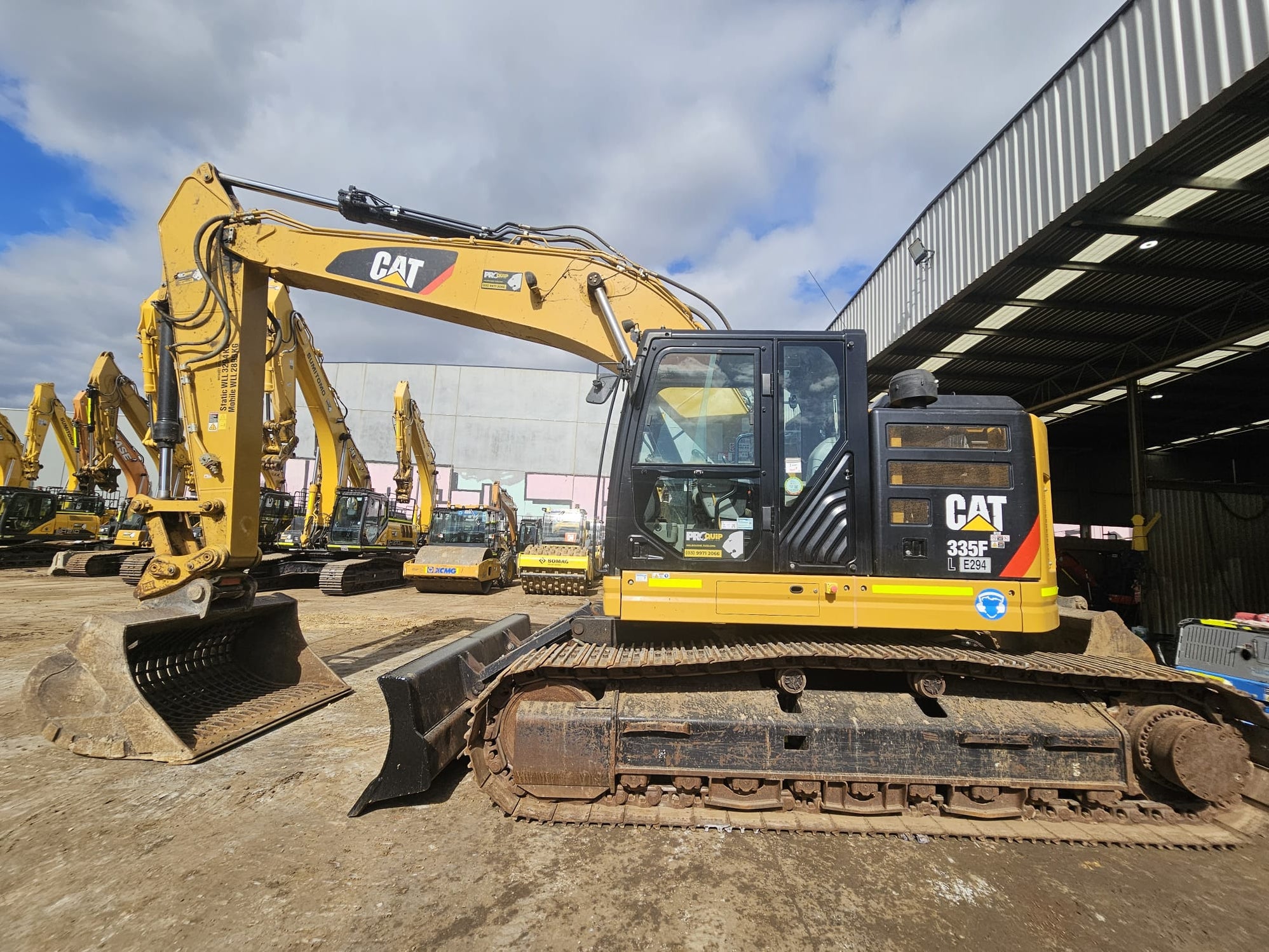 2019 CAT 335FL 38T EXCAVATOR (e294) WITH BLADE, CIVIL SPEC AND 4100 HO ...