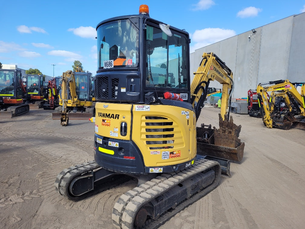 USED 2021 YANMAR VIO30-6 EXCAVATOR (M686) WITH A/C CABIN AND 870 HRS ...